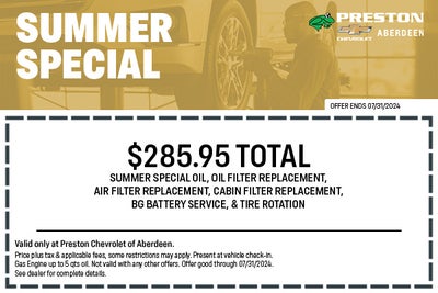 Chevrolet Rebate Offers | Discount Parts & Coupons For Oil Change